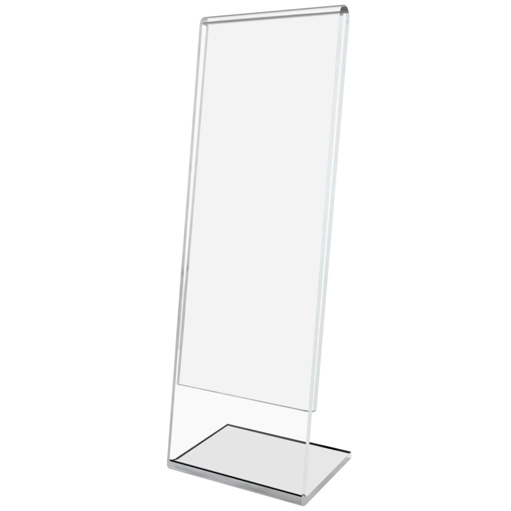 Angled Sign Holders and Frames | Clear Acrylic or Plexiglass