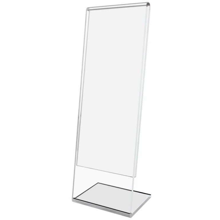 Angled Sign Holders and Frames | Clear Acrylic or Plexiglass