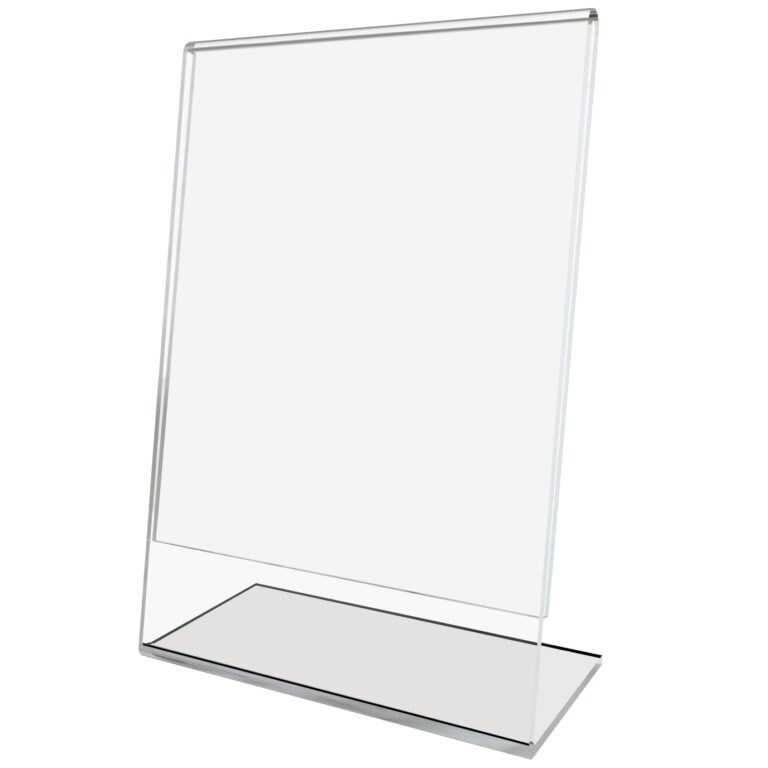 4x6 Acrylic Sign Holders - Slant Back Display Frame