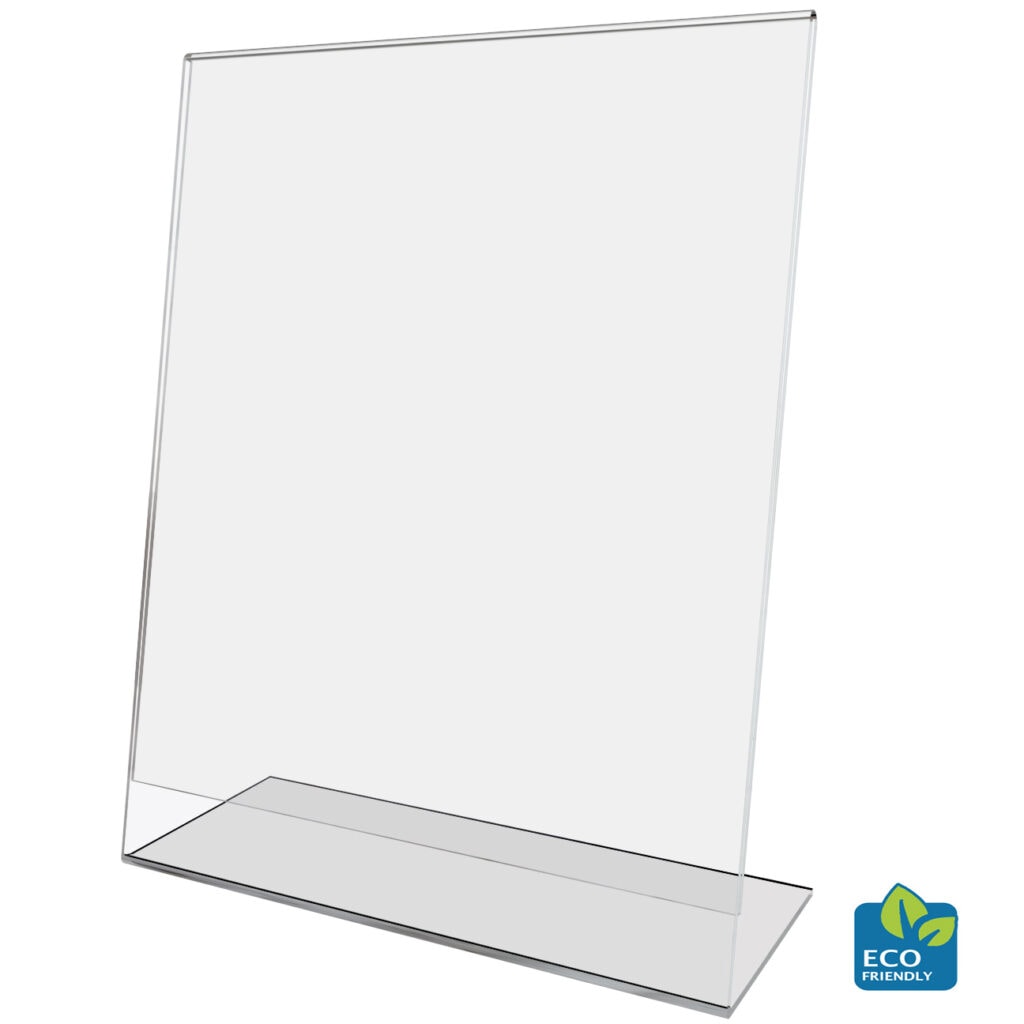Angled Sign Holders and Frames | Clear Acrylic or Plexiglass